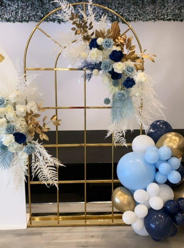 Gold Window Arch - MagicFlowersEventRentals|Luxury Party Props| Event ...