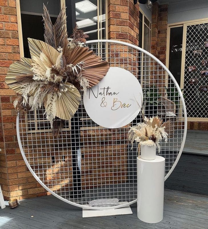 White Round Mesh Screen - Magic Flowers Event Rentals | Event and Party ...