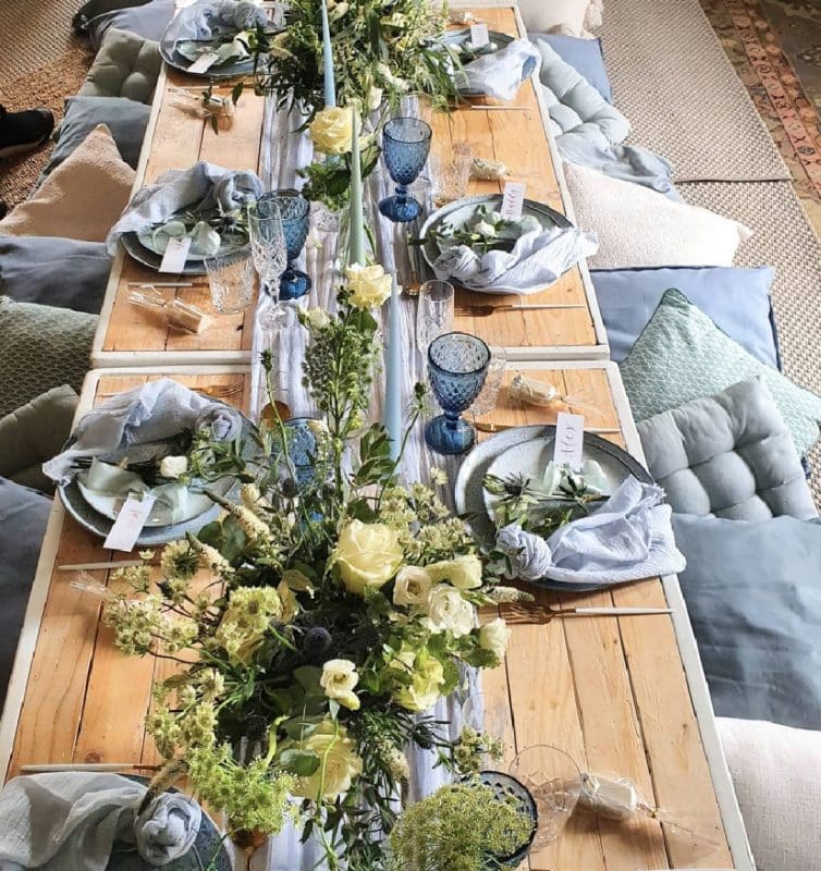 Boho Low Picnic Table - Magic Flowers Event Rentals | Event and Party ...