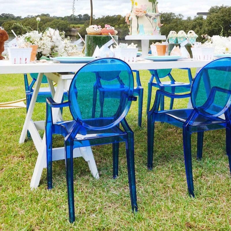 Royal Blue Ghost Chairs