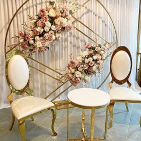 Cream Ripple Arch Wall - MagicFlowersEventRentals|Luxury Party Props ...