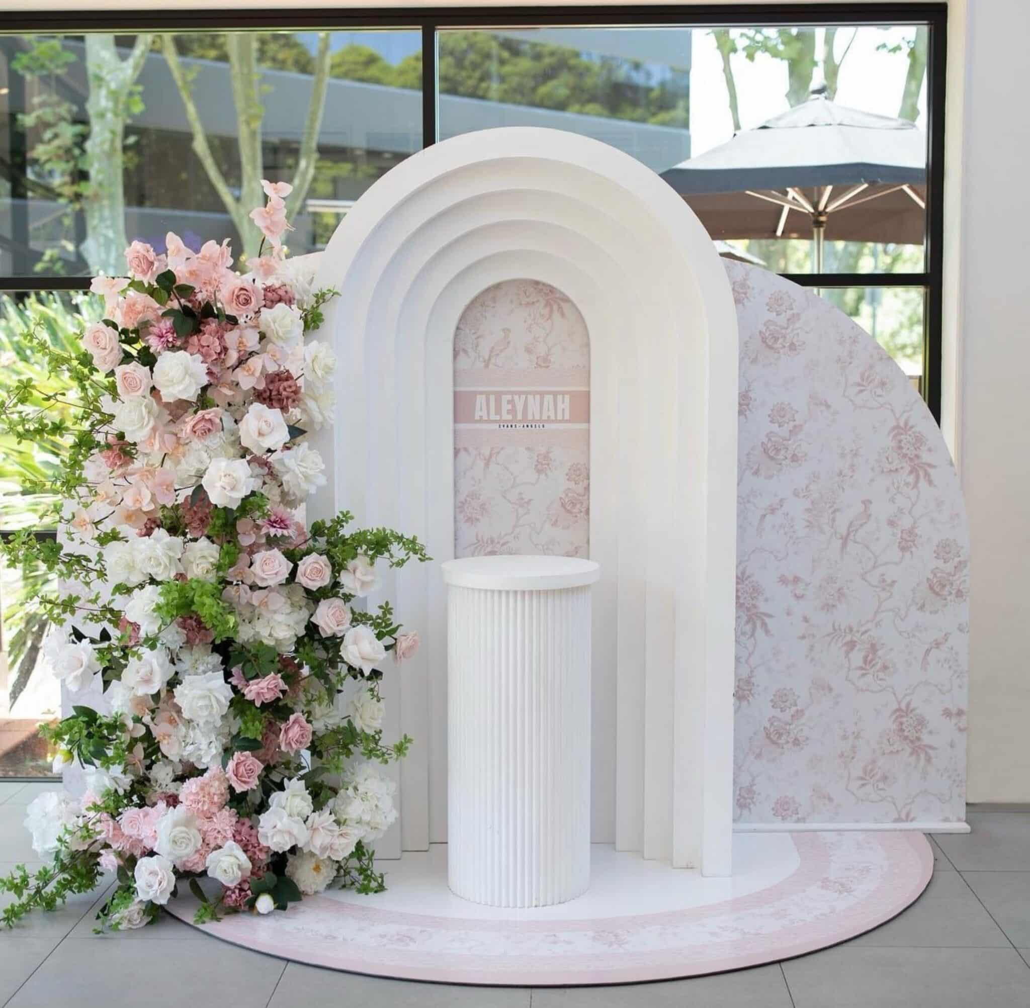 Blush Garden Arch Display - Magic Flowers Event Rentals | Event and ...