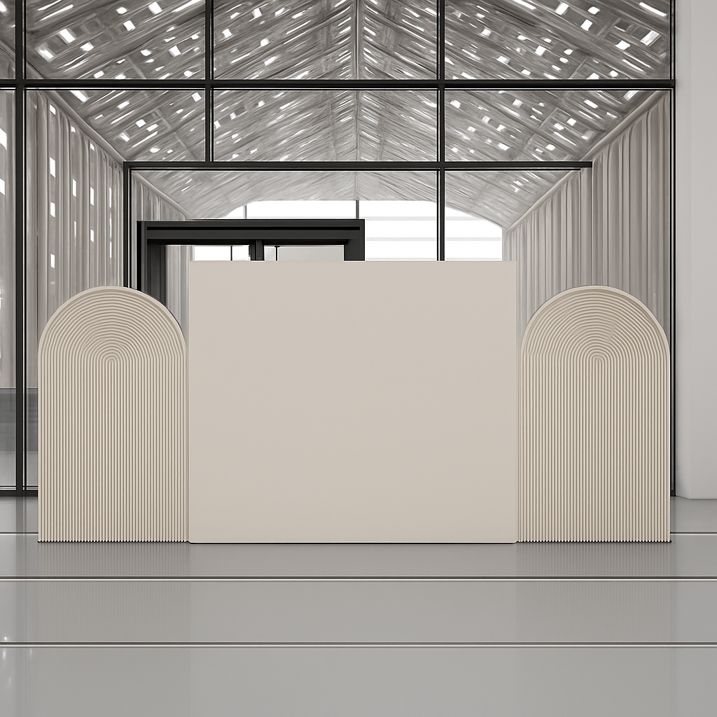 Beige Ripple Backdrop Collection - Magic Flowers Event Rentals | Event ...