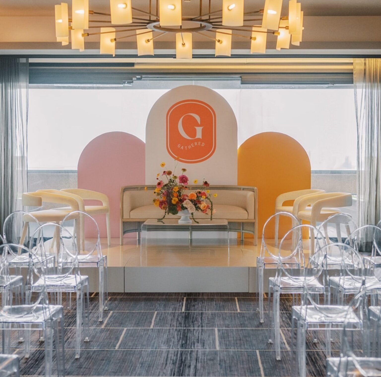 Branded Conference Stage Backdrop - Magic Flowers Event Rentals | Event ...